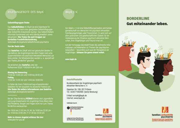 Borderline: Bundesverband der Angehörigen psychisch Kranker